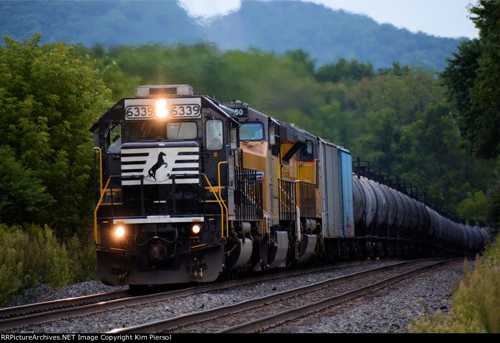 NS 6339 UP 5580 UP 8798 NS Train 64K Ethanol Loads